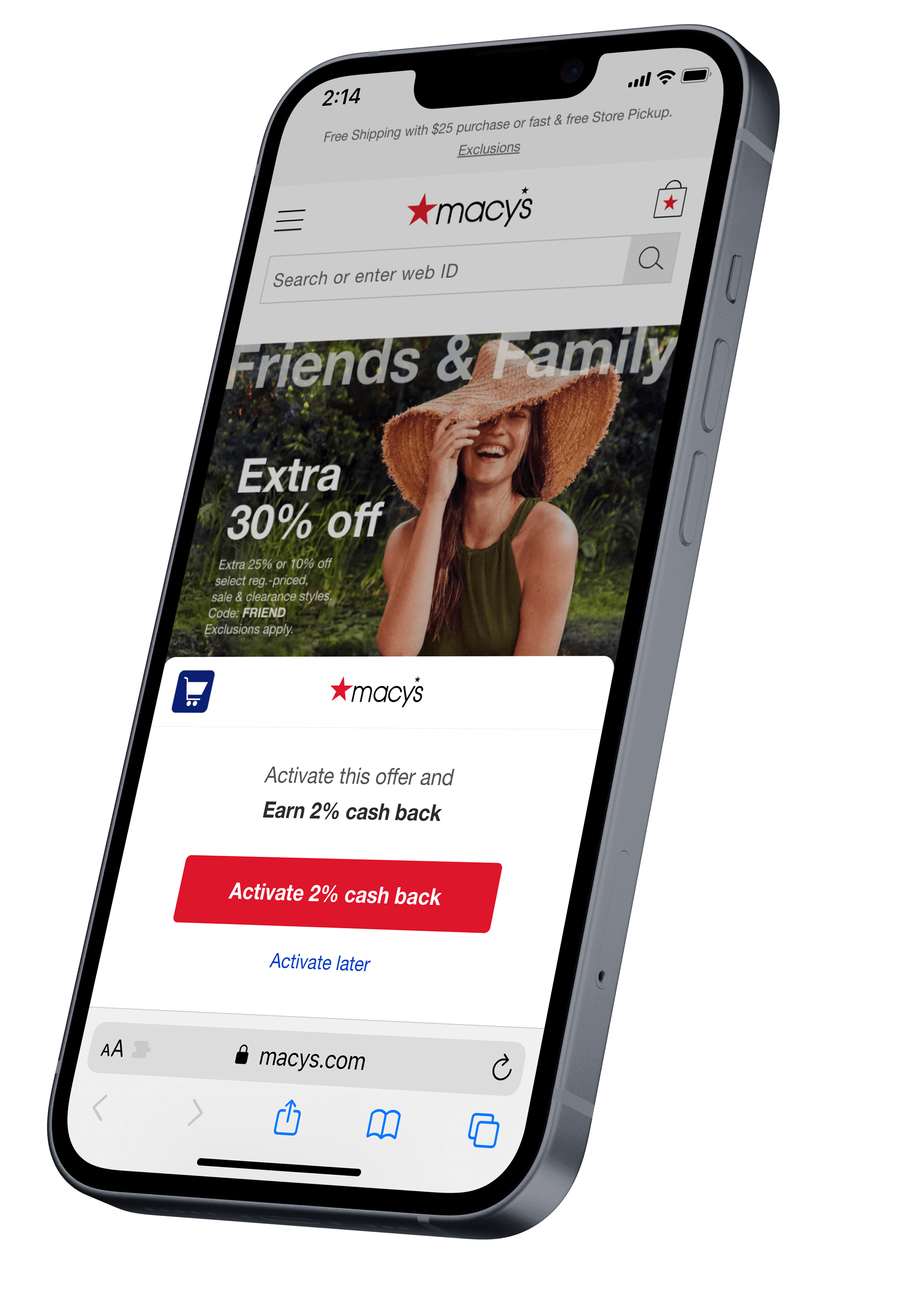 Mobile Extension Landing Page - Shopping Deals
