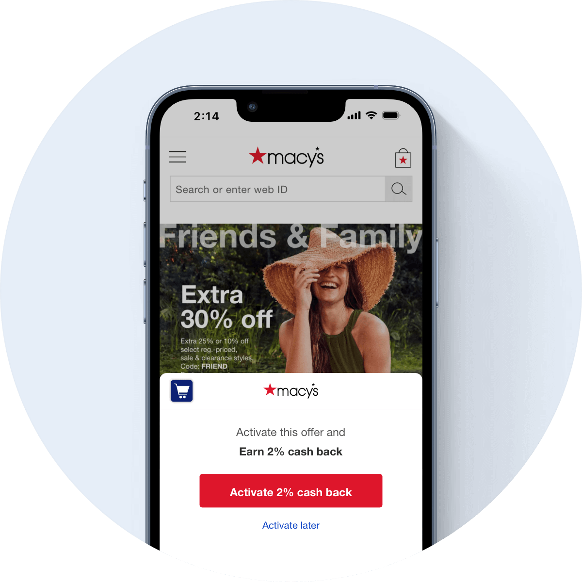 Mobile Extension Landing Page - Shopping Deals